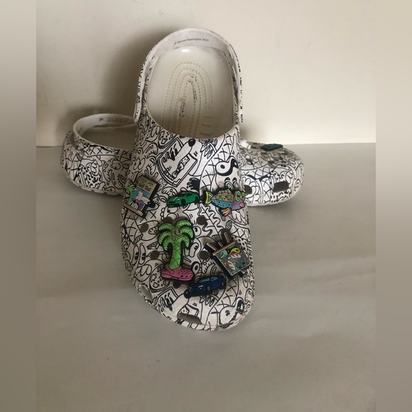 CROCS | Shoes | Crocs Classic Clogs Steven Harrington Collage Art White ...